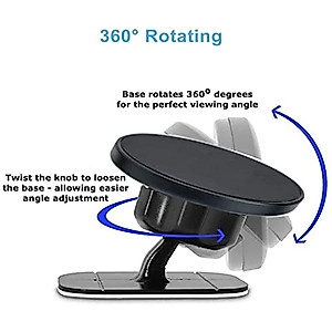 Nato Magna Mount Original [4 Pack] Universal Magnetic Cell Phone Mount for use on Any Cell Phones or Tablet - iPhone X 8 7s 6s Plus 5s Samsung Galaxy S8 Edge S7 S6 Note 5 Note 4 - 360 Degree Swivel