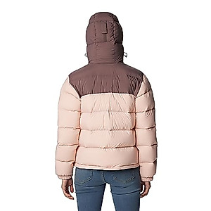 Columbia Women's Bulo Point II Down Jacket, Dusty Pink/Basalt Crinkle, Large
