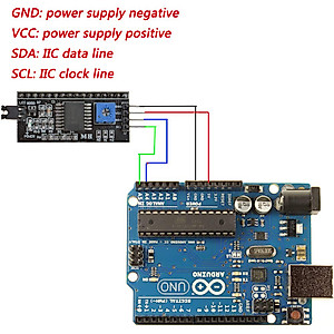 Anmbest 5PCS IIC I2C Serial Interface Board LCD1602 LCD2004 Blue Backlight LCD Display Adapter Plate PCF8574 Expansion Board for Arduino UNO R3 MEGA DIY Kit
