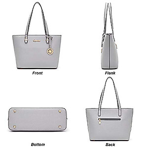 Soperwillton Handbag for Women Wallet Tote Bag Shoulder Bags Top Handle Satchel 5pcs Purse Set