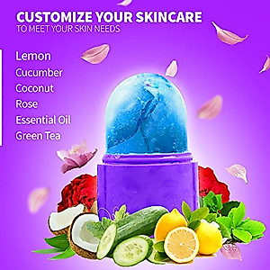 Ice Face Roller, Silicone Ice Mold For Face, Eyes, Neck, Reusable, Washable, Ice Roller For Face And Eye, Tighten & Even Skin, Reduce Puffiness & Migraine Relief