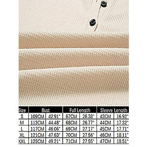 Famulily Women's Waffle Knit Tunic Tops Loose Long Sleeve Button Up V Neck Henley Shirts (Pink, XX-Large)