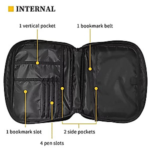 Gomyblomy Psychedelic Mushroom Pattern Bible cover, Scripture Tote with Handle, Zipper & Pocket, Standard Size Bible Book for Women, Girls & Children