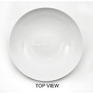 KX-WARE 12-inch Melamine Serving Bowls - Larger Salad Bowls Mixing Bowls, Set of 2 White | Break-resistant 100% Melamine Bowls | Dishwasher Safe, BPA Free