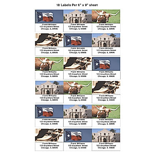 Texas Address Labels