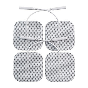 KS Premium TENS/EMS Unit 40 Electrode Pads 2"x2" in. Reusable Self Stick Gel Carbon Electrodes