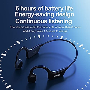 EPZ Bone Conduction Headphones Open Ear Headphones Bluetooth Sports Earphones - Built-in Mic Sweat Resistant Earphones for Workouts and Running