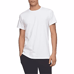 Calvin Klein Men's Cotton Classics 3-Pack Undershirts, 3 WHITE - CREWNECK, M