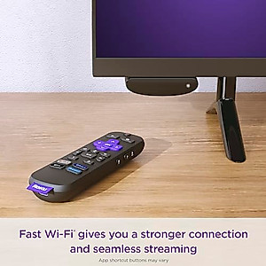 Roku Express 4K Pro with Voice Remote Pro - Roku Streaming Device 4K/HDR, Rechargeable Roku Remote, Hands-Free Controls, Lost Remote Finder, Free & Live TV - Amazon Exclusive