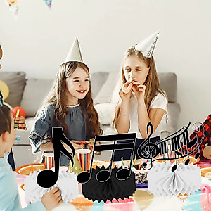 Musical Notes Party Table Decorations 11Pcs Music Party Honeycomb Centerpieces for Music Notes Theme Birthday Party Baby Shower Supplies