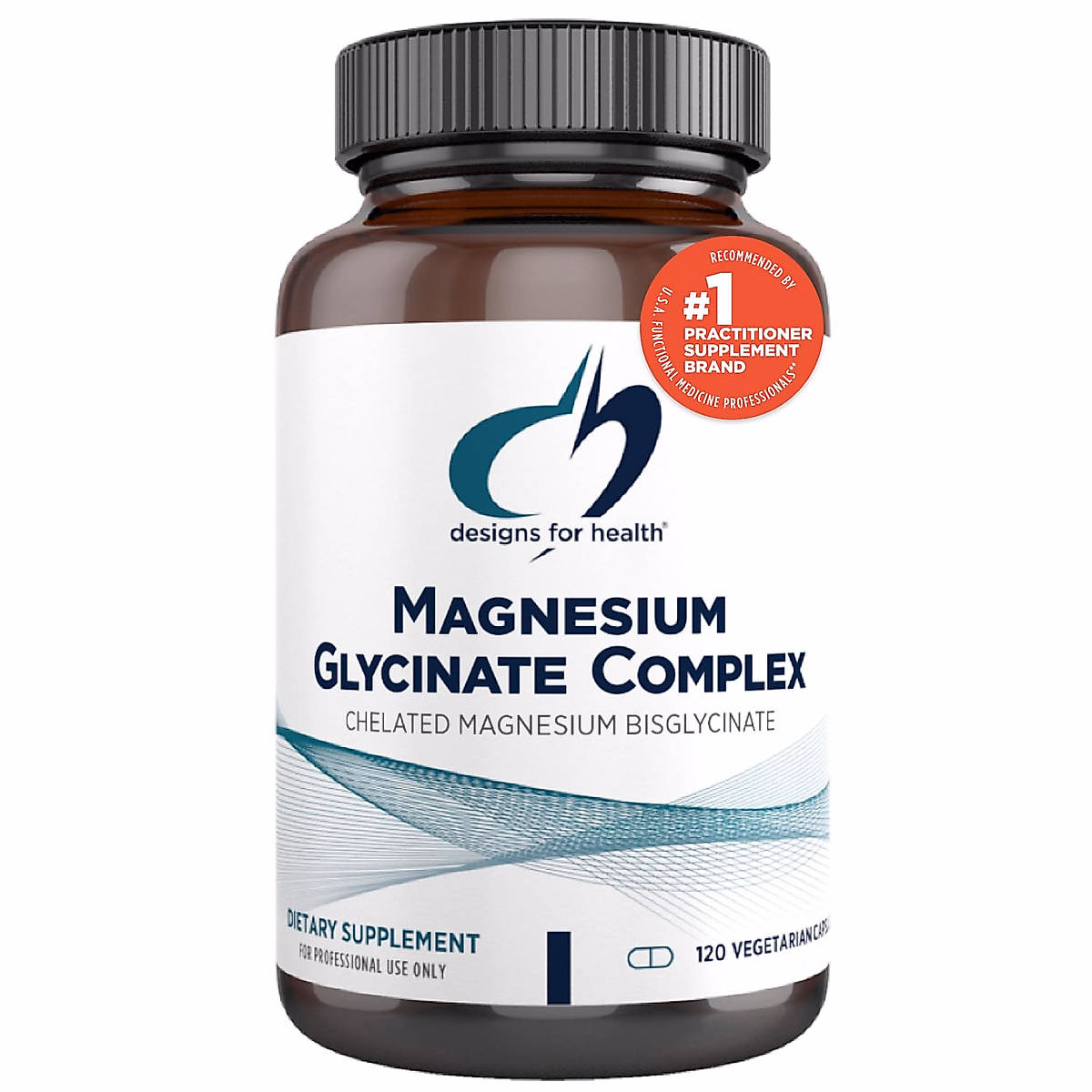 Designs for Health Magnesium Glycinate Complex - Chelated Magnesium Bisglycinate + High Absorption Magnesium Oxide for Heart Health, Immune Support & Bone Strength - Vegan (120 Capsules)