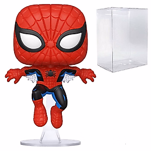 Spider-man POP Marvel: 80th - First Appearance Funko Pop! Vinyl Figure (Bundled with Compatible Pop Box Protector Case), Multicolored, 3.75 inches
