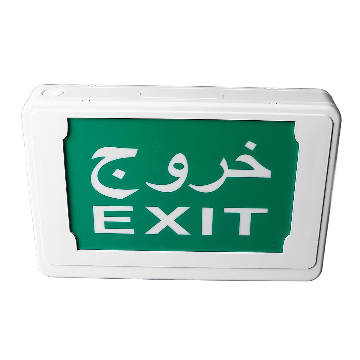 Green LED Exit Indicator Light, Wall Mounted Emergency Exit Sign with Built,in Battery, AC85,265V, Ideal for Safety in Corridors and Stairwells