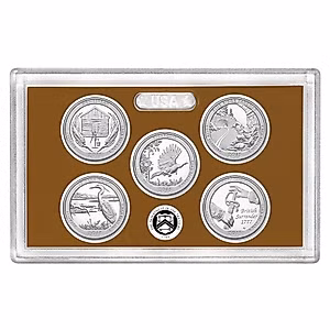 2015 America the Beautiful 2015 ATB Proof Set 5 Coins Deep Cameo Pristine No Box Or COA Very Good