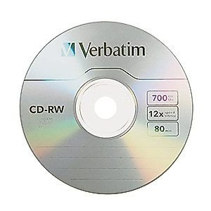 Verbatim CD-RW 700MB 2X-12X Rewritable Media Disc - 25 Pack Spindle