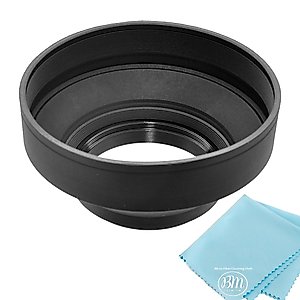 58mm Soft Rubber Lens Hood for Canon Rebel T5, T6, T7i, T8i, EOS 80D, 90D, 77D, SL3 Cameras with EF-S 18-55mm STM Lens
