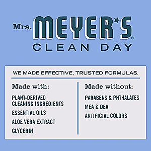 Mrs. Meyer's Clean Day Liquid Dish Soap, Bluebell Scent, 16 Fl Oz bottle (Pack of 1)