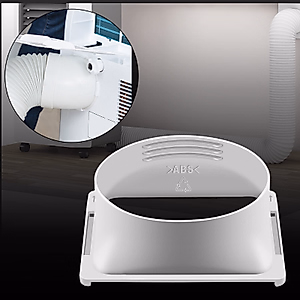 2 Pieces Portable Air Conditioner Window Adapter Exhaust Hose Connector Exhaust Hose Tube Connector Mobile Air Conditioning Accessories for Mobile Air Conditioning Exhaust Hose Flat Nozzle, 5.9 Inch