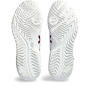 ASICS® GEL-Dedicate® 8 Tennis Shoes for Men – Synthetic Leather and Mesh Upper – EVA Midsole – Lace-up Closure White/Antique Red 10 D - Medium