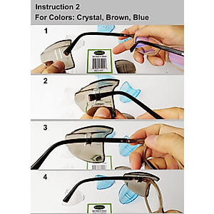 WAHAH 5 Pairs 5 Colors Side Shields for Eyeglasses - Safety Protection Side Shields for Glasses (Transparent, Bronze, Blue, Red, Green)