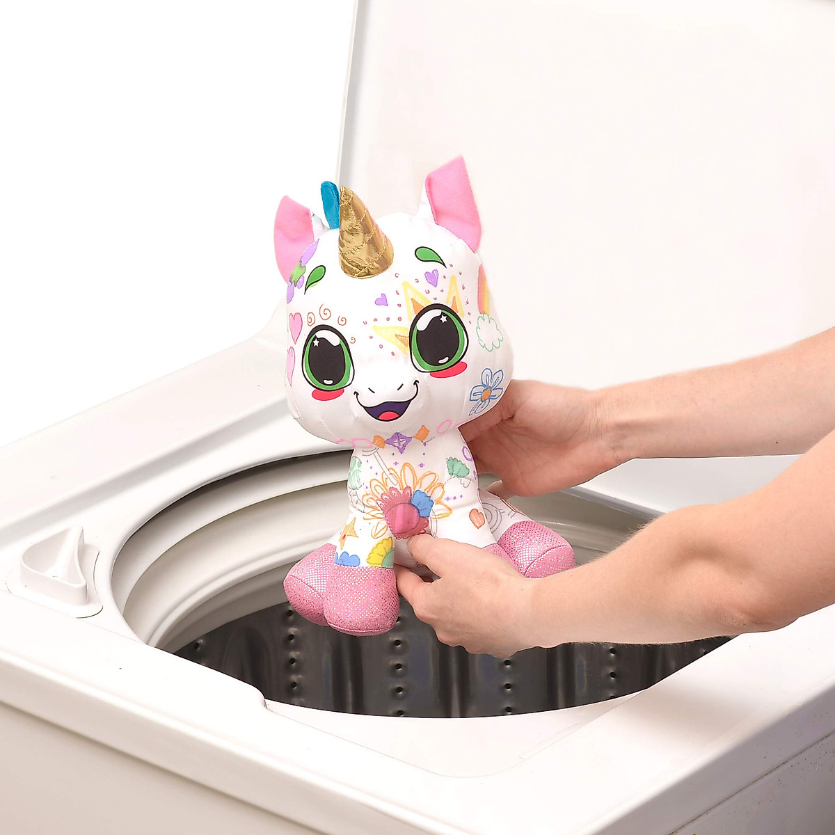 Crayola 12" Deluxe Color ’N Plush Unicorn - Draw, Wash Reuse