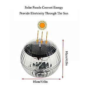 Solar Floating Pool Lights, IP65 Waterproof LED Globe Night Light Color Changing Hangable Ball Light for Pond,Garden,Backyard,Party 1PCS