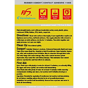 FixtureDisplays® EPDM/Chloroprene Bonding Adhesive Contact Rubber Cement 5 pounds in 3L Tin Can Can is 2/3 Full Rubber Bonding Glue Chipboard Glue 11808-NF