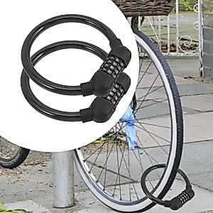 Wear-Resistant Motorcycle Lock Cycling Accessories 2Pcs Wear-Resistant s Convenient Motorcycle Locks Professional Cable Locks Cycle Accessory Bike Cable Lock Cable Bike s