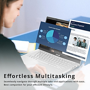 asus 2023 Vivobook 14/ HD Student Laptop, Intel Core i3-1115G4, 16GB RAM, 256GB PCIe SSD, Intel UHD Graphics, Webcam, WiFi 5, Bluetooth, Silver, Win 11, 32GB SnowBell USB Card