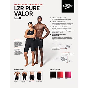 Speedo Men's Fastskin LZR Pure Valor High Waist Jammer Speedo Black 22