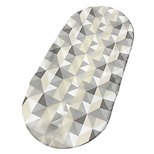 F-Price Replacement Sheet for Fisher-Price Soothing Motions Bassinet - DPV60 ~ Mattress Cover Replacement, White, Grey (DPV70)