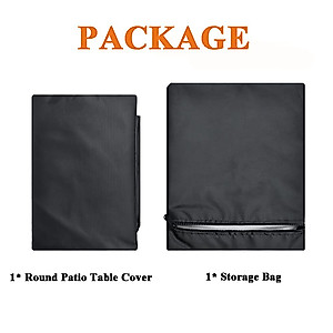 Onlyme Patio Table and Chairs Cover Round, Outdoor Durable and Waterproof Furniture Set Covers, 90 inch