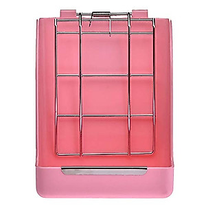 DishyKooker 1pcs White Hay Feeder Hay Rack Rabbit Grass and Food Double Use Rabbit Feeder Hay Food Bin Feeder Non-Toxic BPA Free Ideal Hay Feeder for Guinea Pigs, Chinchillas and Hamsters