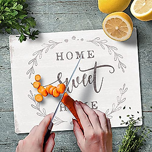 CounterArt Heart of the Home Decorative 3mm Heat Tolerant Tempered Glass Cutting Board 10” x 8” Manufactured in the USA Dishwasher Safe