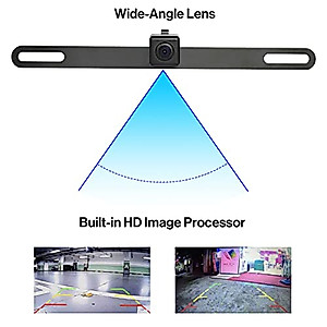 ATOTO AC-4486 Waterproof High Definition Hidden/Concealed License Plate Car Rear View Camera