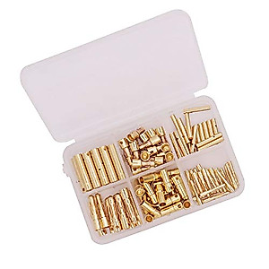 Treehobby 100PCS 2mm 3.5mm 4mm Male Female Gold Banana Plug Bullet Connector for RC Battery ESC Motor Wire Plug