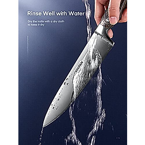 Knipan Kitchen Knife Set with Block, 16 Pieces Professional Stainless Steel Forged Chef Knife Block Set, Ultra Sharp Knives with Wood Handle, Black