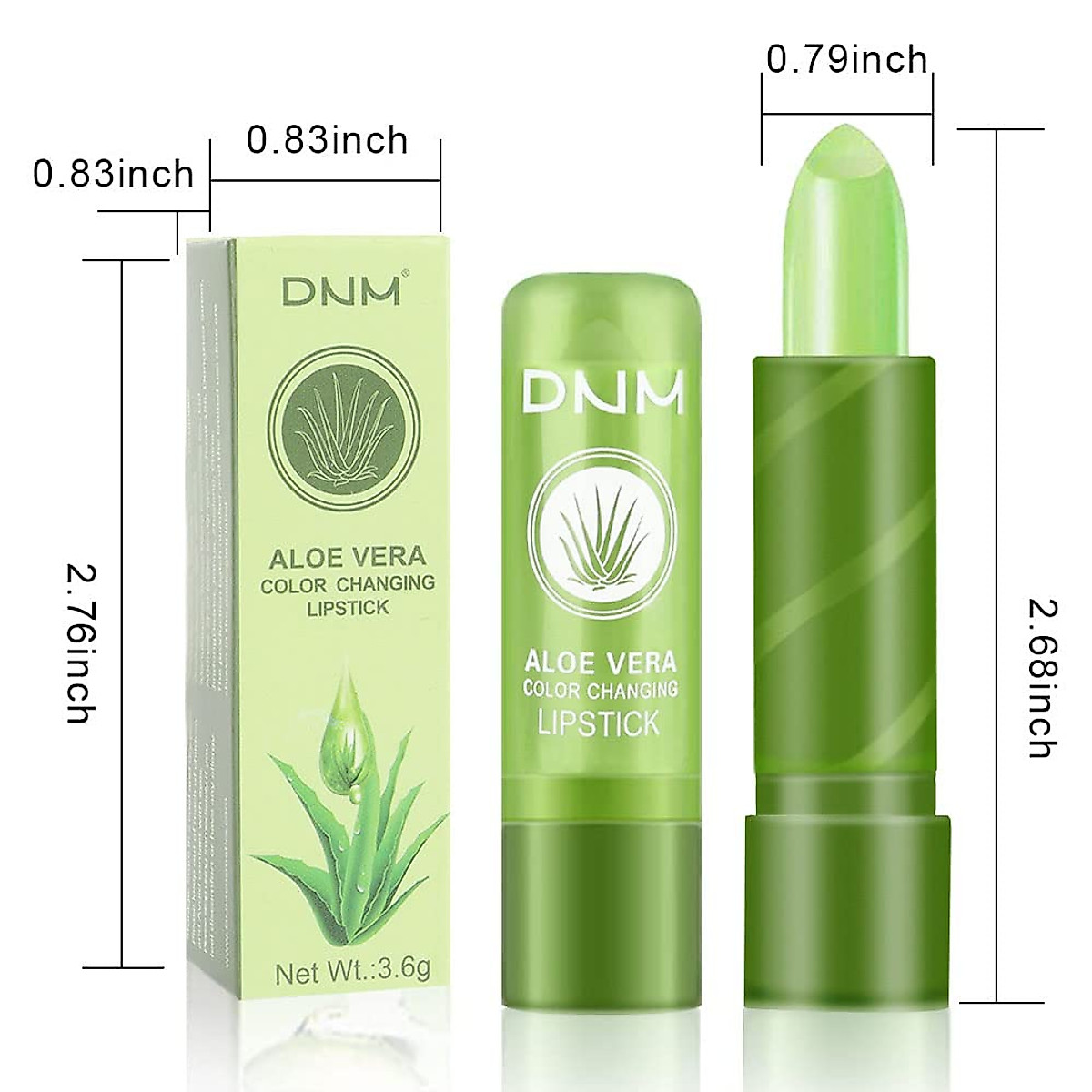 BINGBRUSH 5 Pcs Aloe Vera Color Changing Lipstick Queen,Long Lasting Lip Care Nutritious Plumper Lip Balm Moisturizer Magic PH Temperature Color Change Lip Gloss Makeup Set for Women