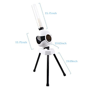 Gdrasuya10 Automatic Badminton Serve Machine Badminton Trainer Training Machine, Shuttlecock Launcher Badminton Robot Shooting Machine for Indoor & Outdoor Training