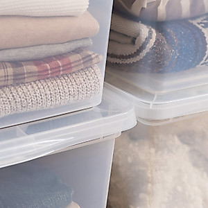 IRIS 58 Quart Clear Storage Box, 6 Pack