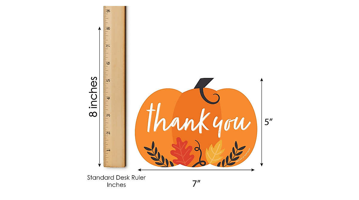Big Dot Pumpkin Thank You Cards for Fall & Halloween