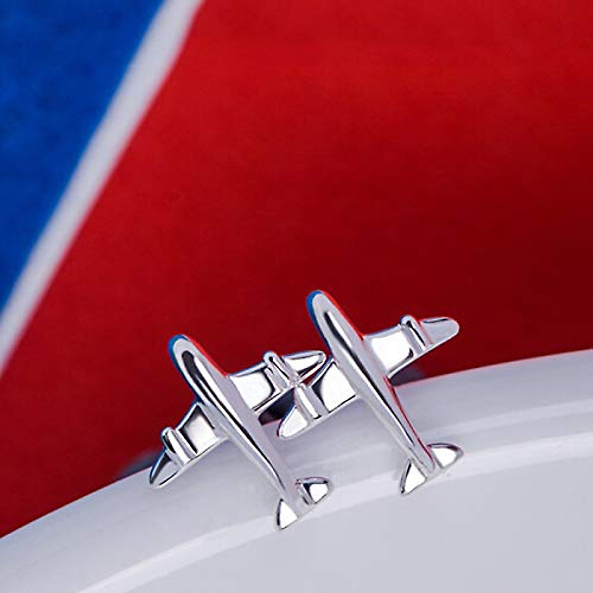 Tiny Airplane Stud Earrings Cute Aircraft Frog Fox Giraffe Earrings for Women Men-Airplane