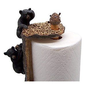 Black Bears Climbing a Tree Paper Towel Holder, 15 1/2 Inches