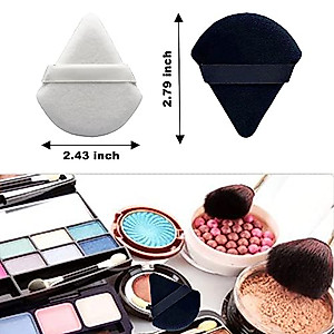 12Pcs Triangle Powder Puff, Soft Powder Puffs for Face Powder, Velour Makeup Puff with Triangle Shape, Easily Get in the Corner of Eyes & Nose, Make Your Skin Looking Flawless