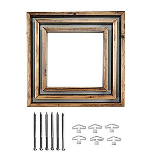 WELLAND Floating Wall Shelves Cube Displaying Shelf, Set of 3, 6 inch,8 inch and 10 inch, Walnut Finish