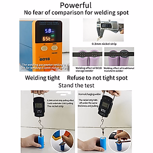 RCBDBSM Industrial Energy Storage Battery Welding Machine 801B Battery Spot Welder 11.6 KW Mini Portable Spot Welding Equipment for 18650, 21700 Lithium Battery Pack Building