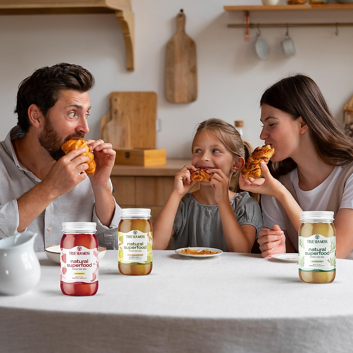 TrueSeaMoss Wildcrafted Irish Sea Moss Gel - Made with Dried Seaweed & Fresh Sea Vegetables, Seamoss - Made in USA (Blue Spirulina and Raspberry, Pack of 1)