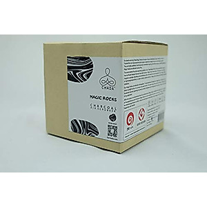 Chada Magic Rocks : Charcoal Air Deodorizer, No Chemicals,Activated Charcoal, Natural Room Odor Eliminator, Air Purifier, Neutralizer, Absorb Smoke Smell, 420 g, set of 4 rocks