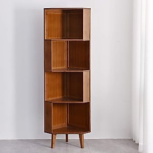 BALANBO Industrial 4-Bookcase Cube Bookshelf for Home Office and Living Room Decoration