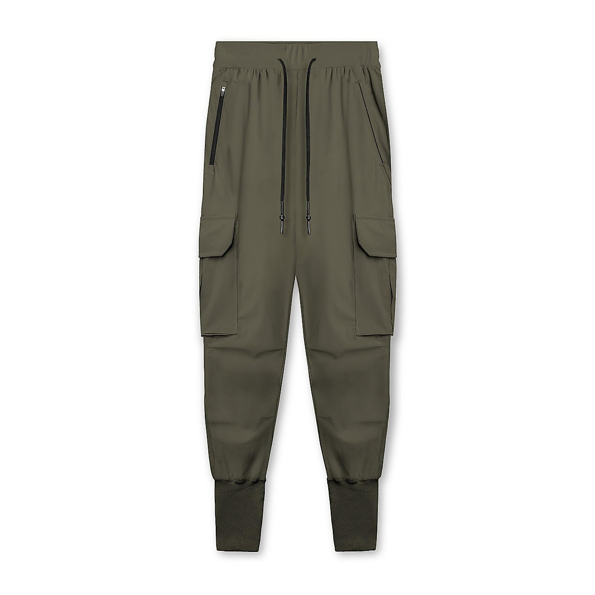 Muscle Killer Mens Running Jogger Pants Workout Athletic Sweatpants Lightweight Quick Dry Tapered Hiking Pants Sports Pants (Army Green, Large)